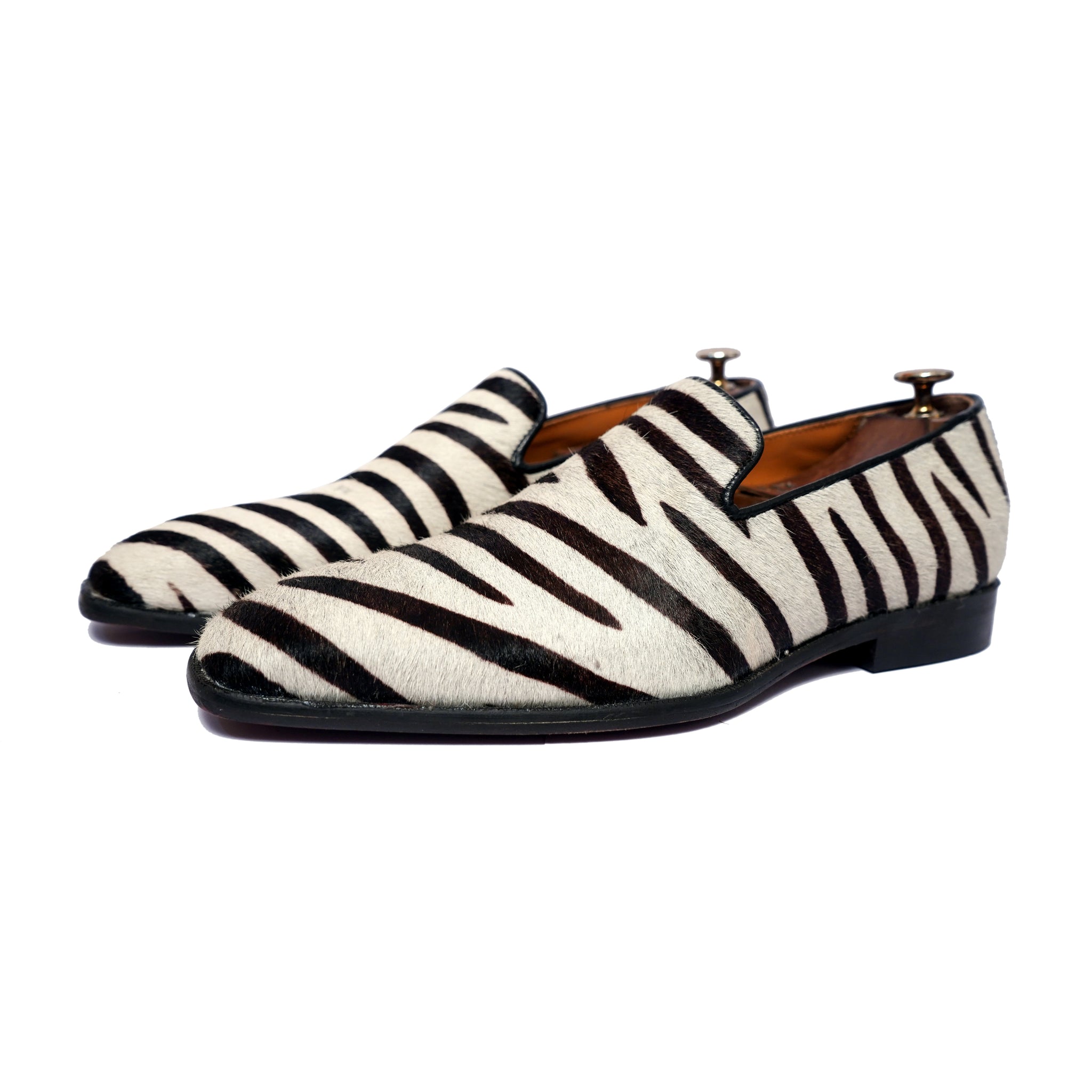 Buy Zebra Hairon Leather Loafers